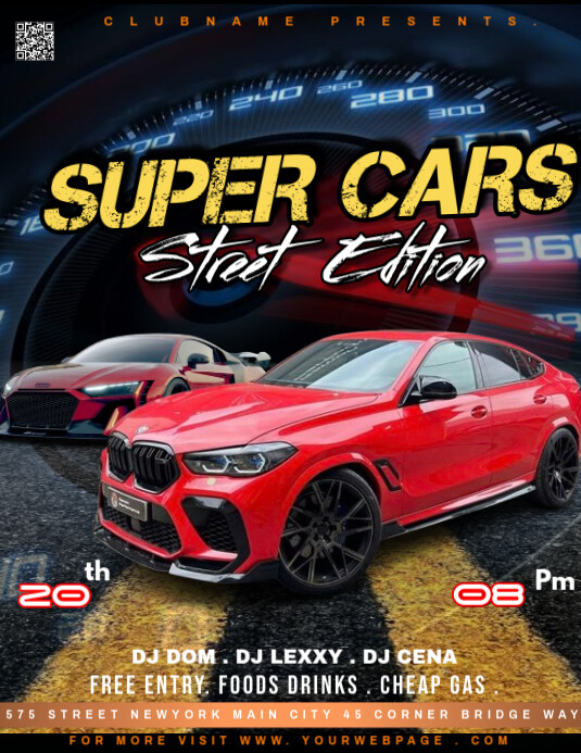 Plantilla de cars event posters | PosterMyWall