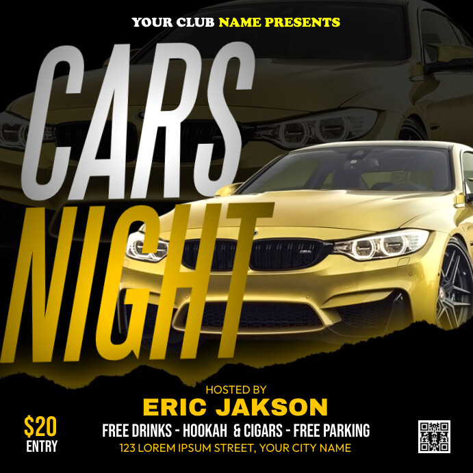 Cars Night Party Template | PosterMyWall