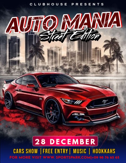 cars show posters , auto show posters Template | PosterMyWall