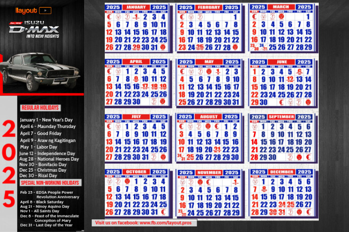 Carshow Calendar Poster Banner Template | PosterMyWall