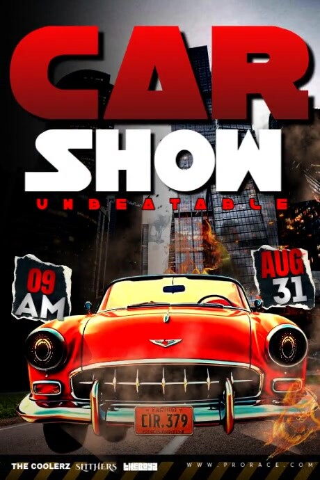 Carshow Red Theme Template | PosterMyWall