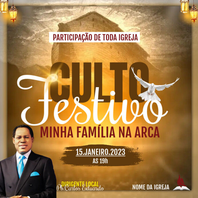 Cartaz para Igreja, Culto Festivo Template | PosterMyWall