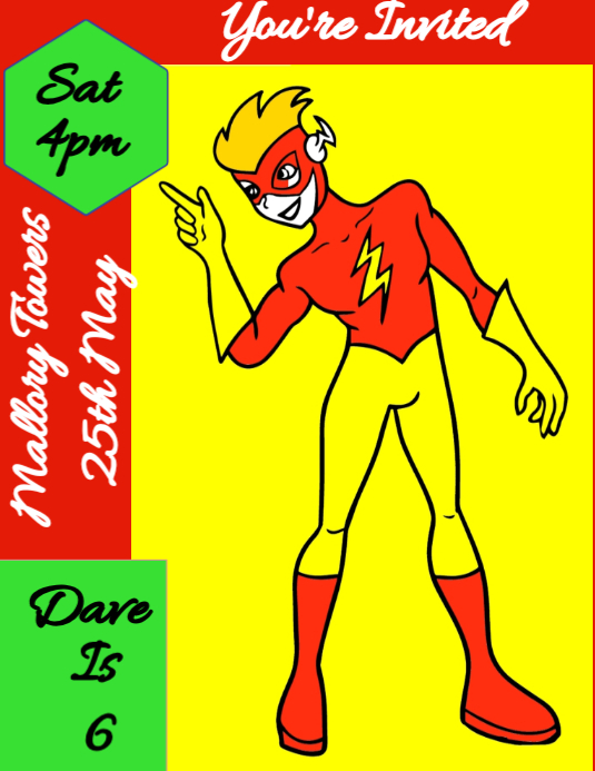 Cartoon character Birthday invitation Template | PosterMyWall