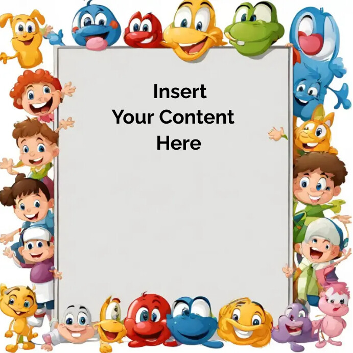 Cartoon Design Template for Children | PosterMyWall