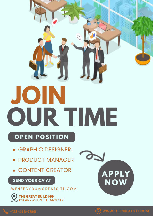 Cartoon Join Out Team Hiring Poster Template | PosterMyWall