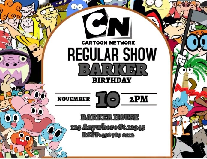 Cartoon Network | Birthday Template | PosterMyWall
