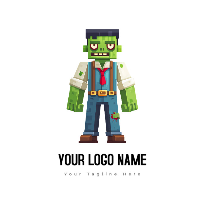 Cartoon Zombie Character Logo Template | PosterMyWall