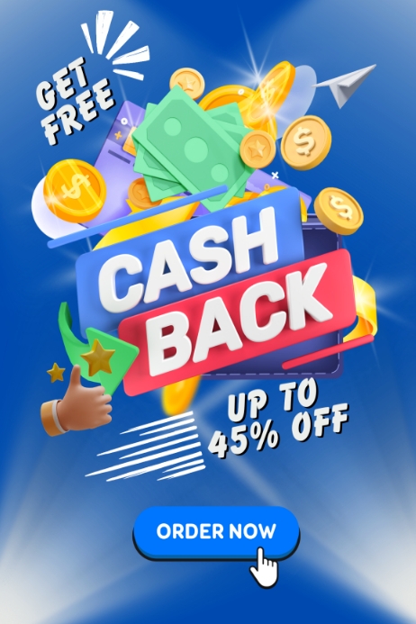Plantilla de Cash back promotion | PosterMyWall