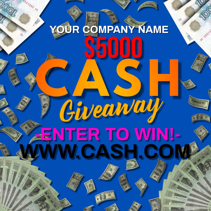 Modèle Cash Giveaway | PosterMyWall