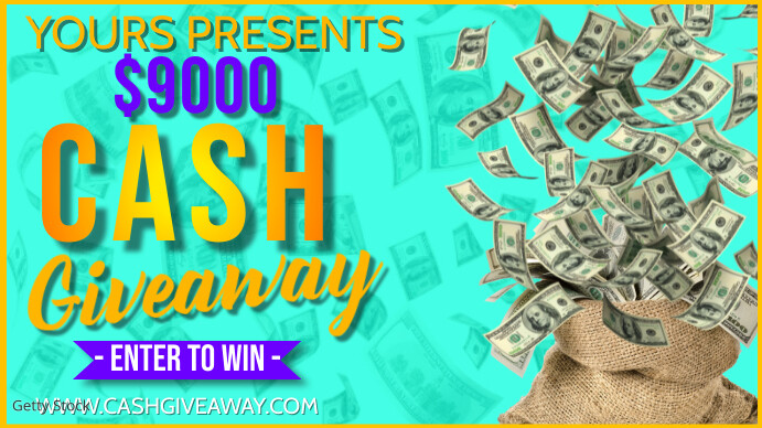 Cash Giveaway Digital Display (16:9) Template | PosterMyWall