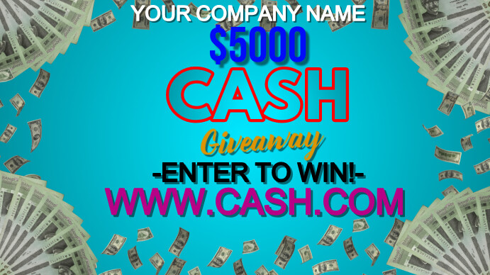 Cash Giveaway Digital Display (16:9) Template | PosterMyWall