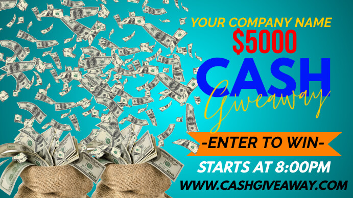Cash Giveaway Digital Display (16:9) Template | PosterMyWall