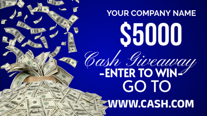 Plantilla de Cash Giveaway Digital Display (16:9) | PosterMyWall