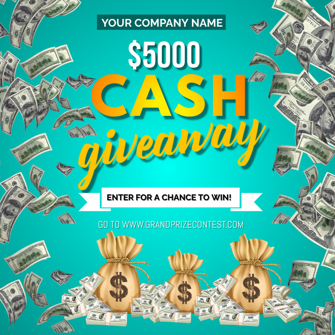 Plantilla de Cash Giveaway Instagram Post | PosterMyWall