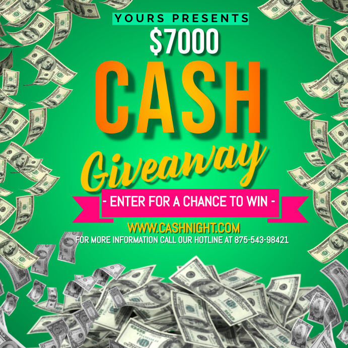 Copy of Cash Giveaway Instagram Post | PosterMyWall