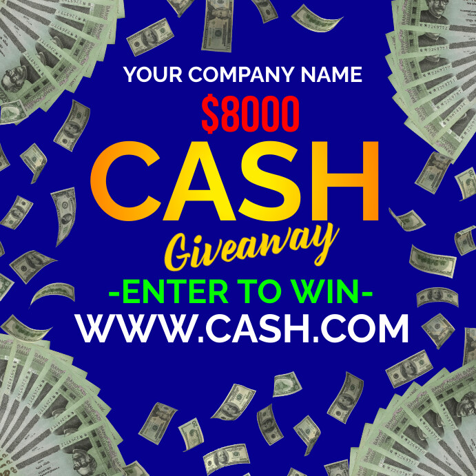 Cash Giveaway Instagram Post Template | PosterMyWall
