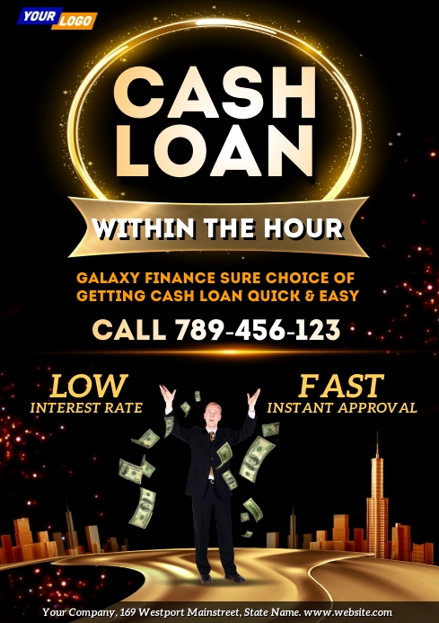 Cash loan advertisement template | PosterMyWall