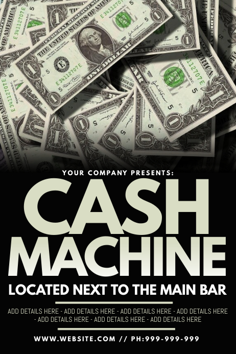 Cash Machine Poster Template | PosterMyWall