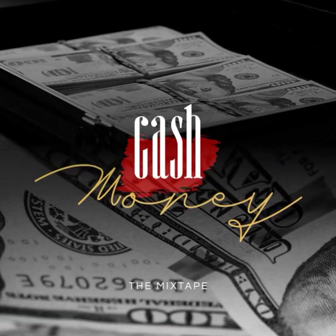 Copy of Cash Money Dollar Dark Black Mixtape Album Cover | PosterMyWall