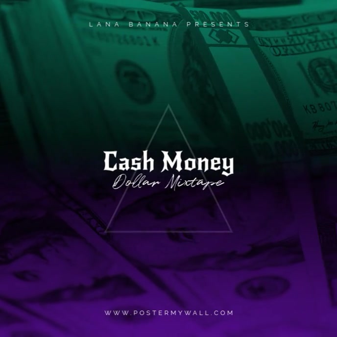 Cash Money Dollar Video Mixtape Album Cover Template | PosterMyWall