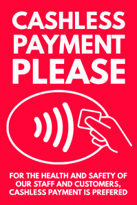 Cashless Payment Recommended Sign Poster Template | PosterMyWall