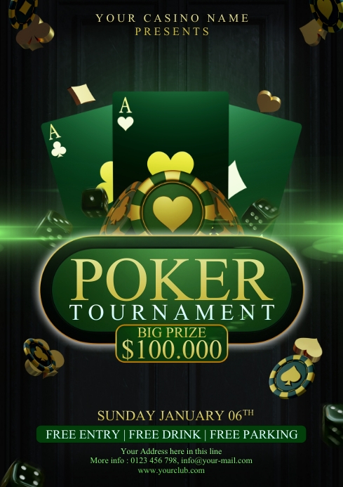 Copy of Casino & Poker Flyer / Poster Template | PosterMyWall