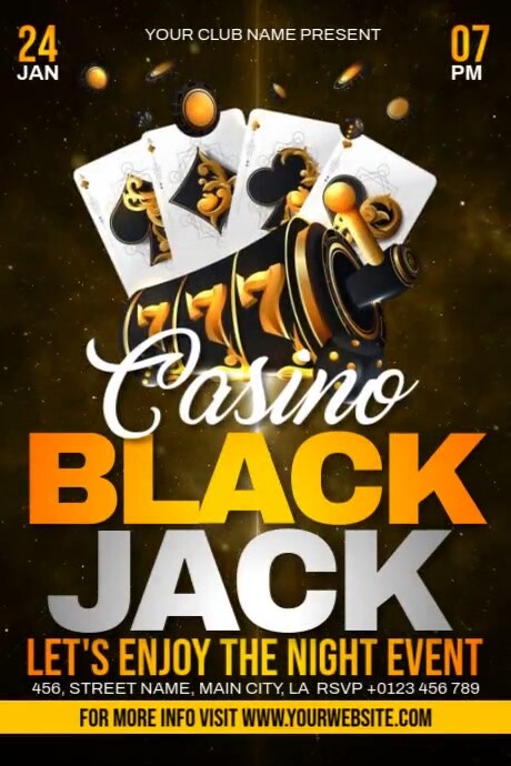 Casino Black Jack Template | PosterMyWall