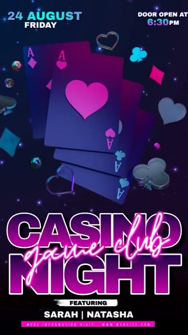 Casino Game Club Party Template | PosterMyWall