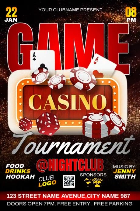 Casino Game Tournament Template | PosterMyWall