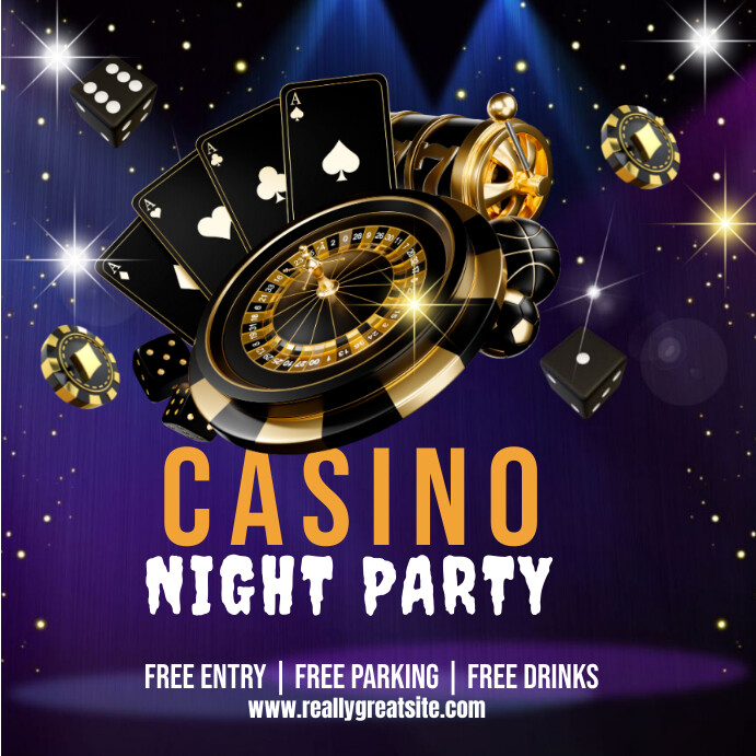 CASINO NIGHT GOLD INSTAGRAM POST Template | PosterMyWall