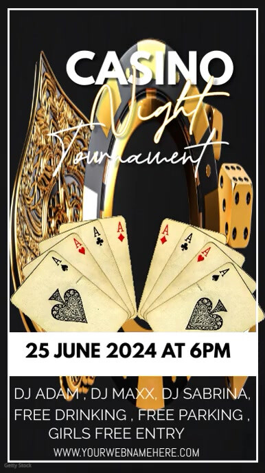 Plantilla de Casino Night Tournament | PosterMyWall
