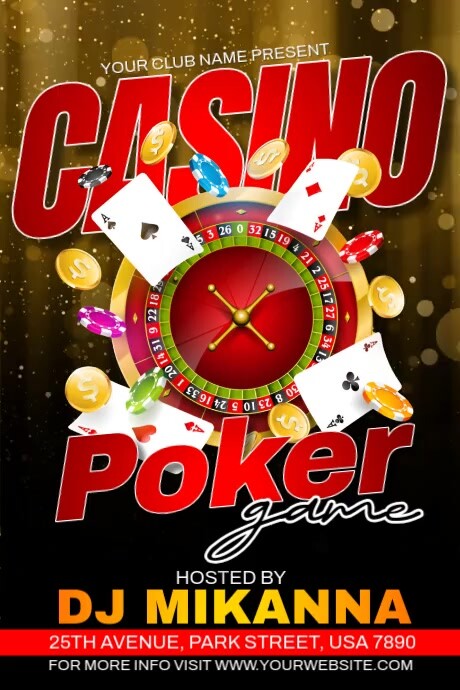 Casino Poker Game Template | PosterMyWall
