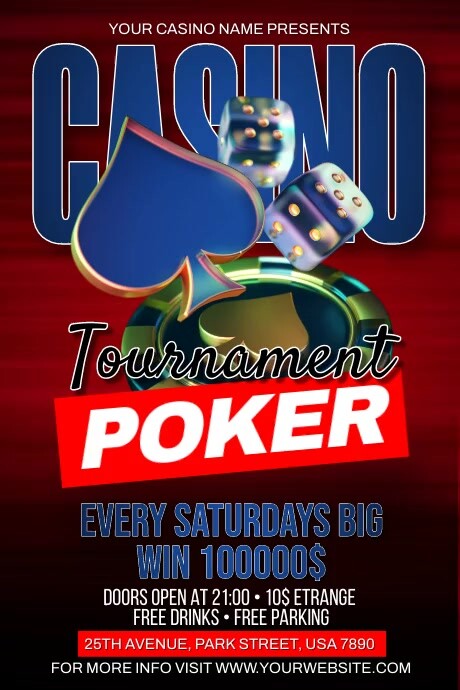 Plantilla de Casino Tournament | PosterMyWall