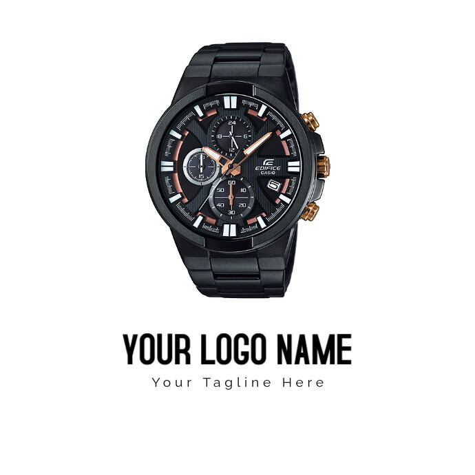 Casio Edifice Watch Chronograph G-shock Logo Template | PosterMyWall