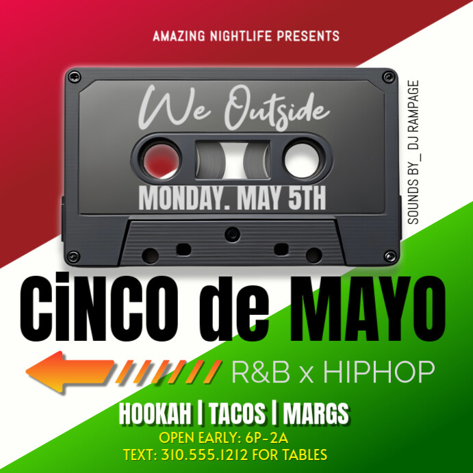 Cassette Instagram Throwback Post Party Template | PosterMyWall