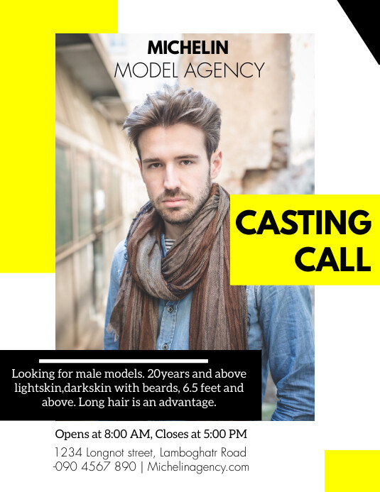 CASTING CALL FLYER Template | PosterMyWall