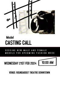 Casting Call Poster Template | PosterMyWall