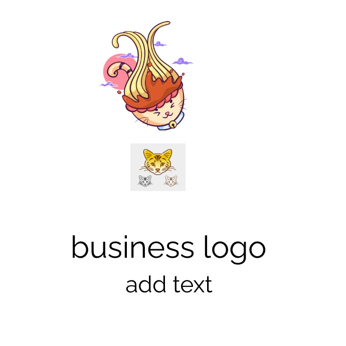 Cat business logo design template. | PosterMyWall