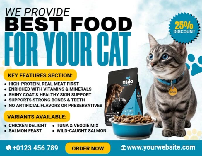 Plantilla de Cat Food Design | PosterMyWall