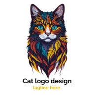cat logo design logo design Template | PosterMyWall
