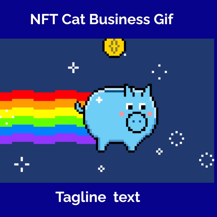 Cat NFT business gif Template | PosterMyWall