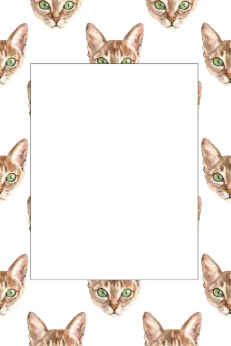 Copy of Cat Party Prop Frame | PosterMyWall