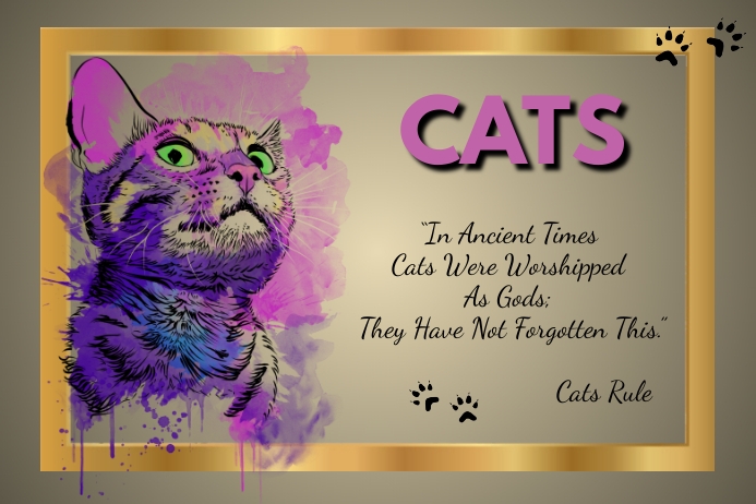 Cat Quotes Template | PosterMyWall