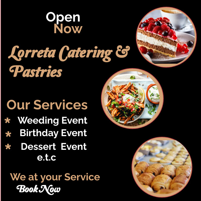 Catering & Pastries Service Template | PosterMyWall