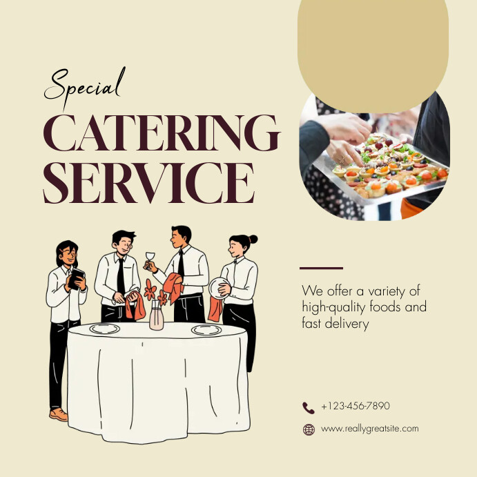 CATERING AND BUFFETY SERVICES Template | PosterMyWall