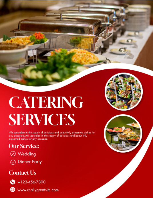 CATERING AND BUFFETY SERVICES Template | PosterMyWall