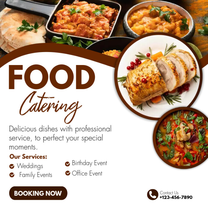 CATERING AND BUFFETY SERVICES FLYERS Template | PosterMyWall