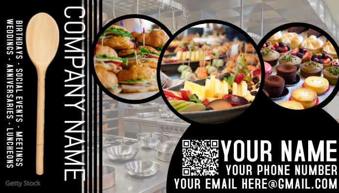 CATERING BUSINESS CARD (1) Template | PosterMyWall
