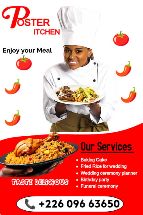 Copy of Catering kitchen food services design template | PosterMyWall