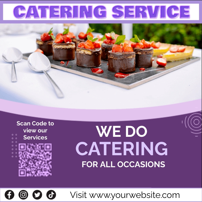 Catering service flyer template | PosterMyWall